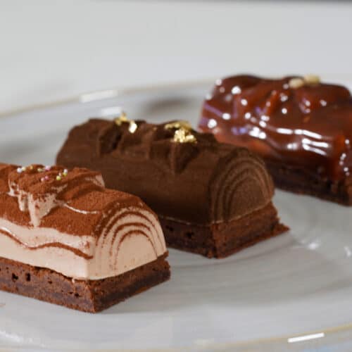 Triple Chocolate Mini Yule Log - Bruno Albouze recipes